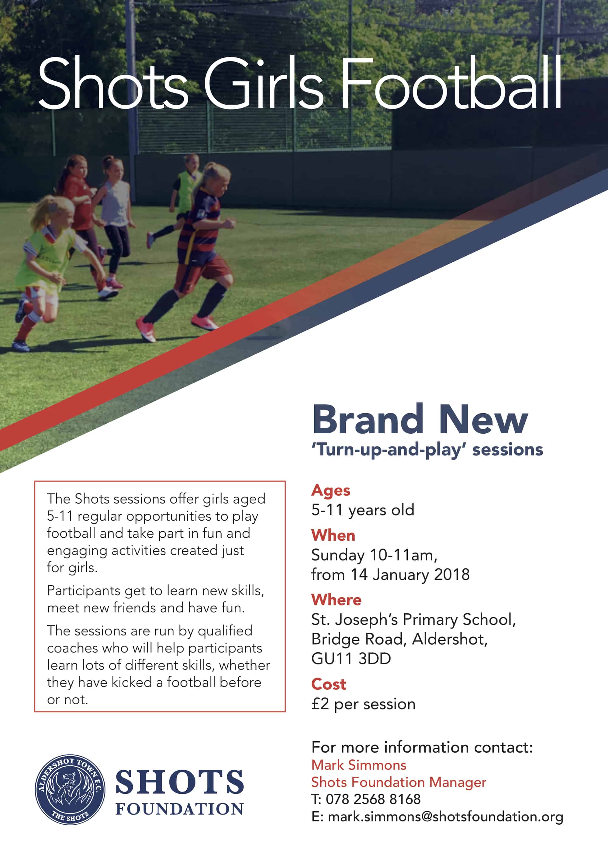 Foundation Launches Girls Football This Sunday! | Aldershot Town FC