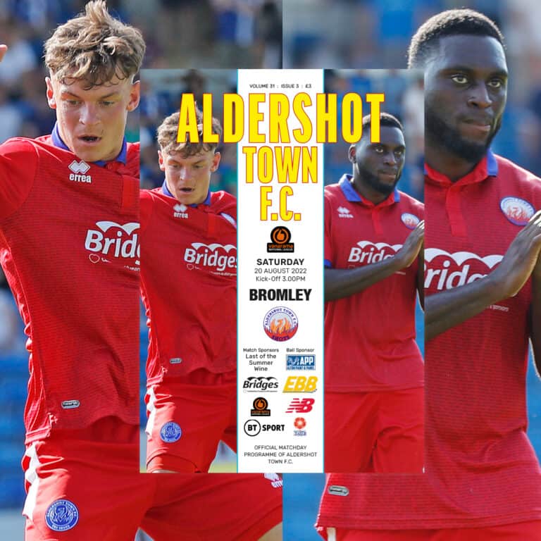 Programme Preview: Shots vs Bromley | Aldershot Town FC