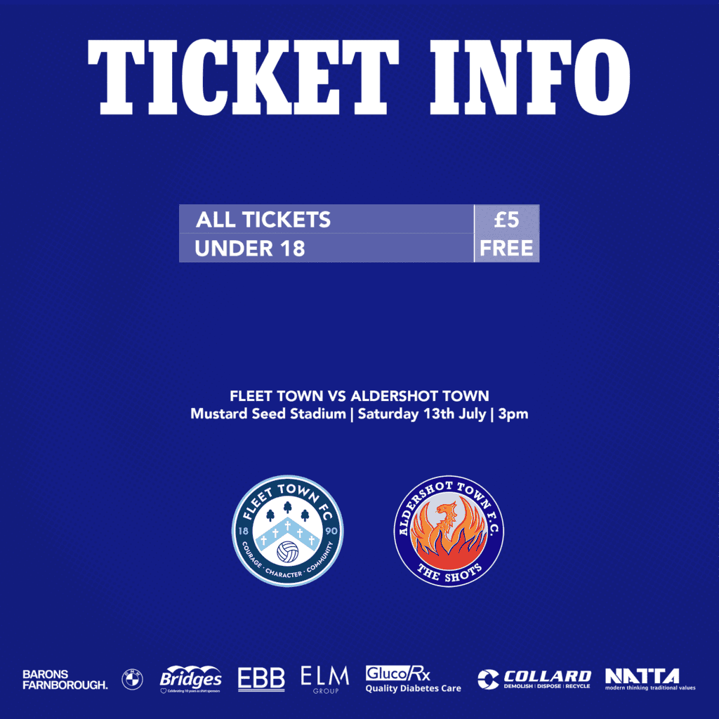 Ticket Info: Fleet Town (A) | Aldershot Town FC