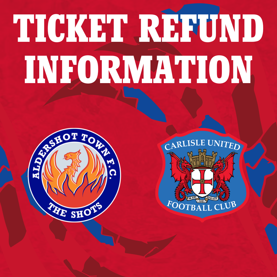 TICKET REFUND INFORMATION | Aldershot Town FC